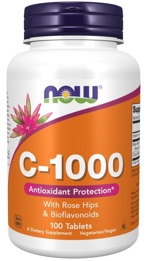 Пищевая добавка NOW Vitamin C-1000 RH NO TR 1000 мг 100 таб, Витамин С ...