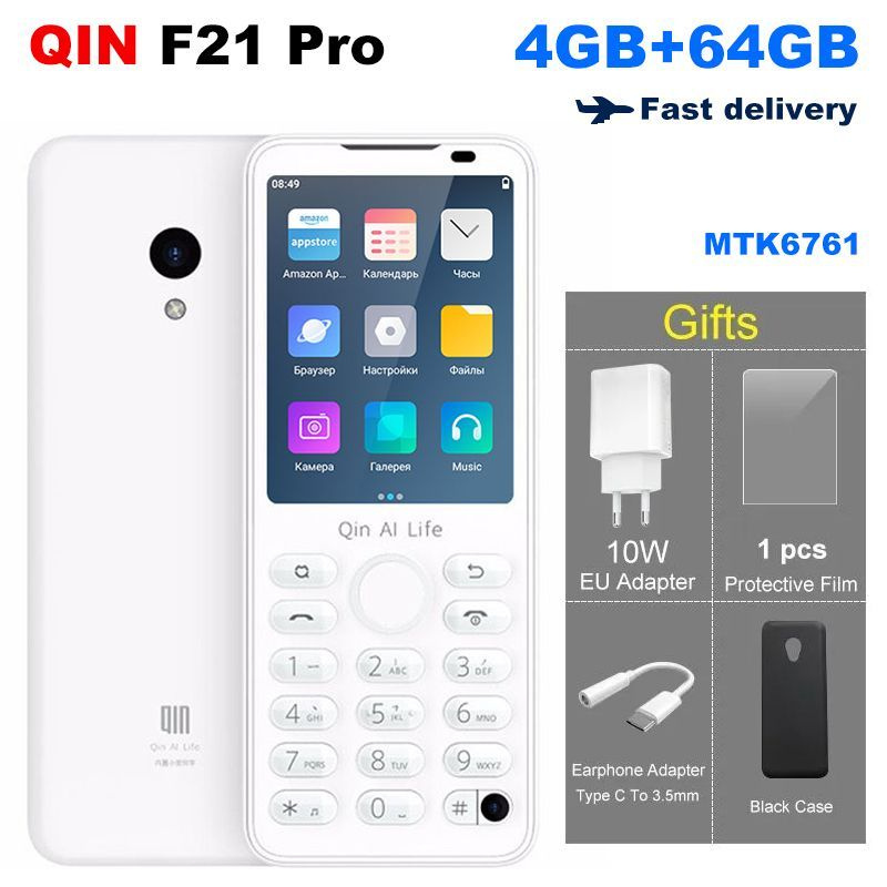 Мобильный телефон QIN F21 Pro 64GB Русский Стандарт, белый - купить по ...