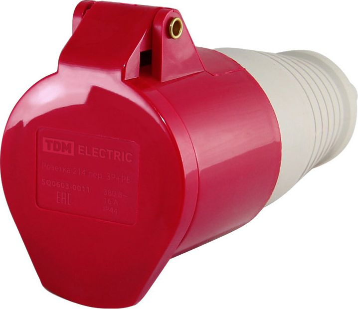 Розетка переносная TDM Electric / ТДМ Электрик 214 3Р+PЕ, 16А 380В IP44 ...