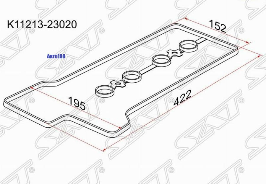Прокладка клапанной крышки TY 1/2SZ-FE, 99- - SAT арт. K1121323020 ...