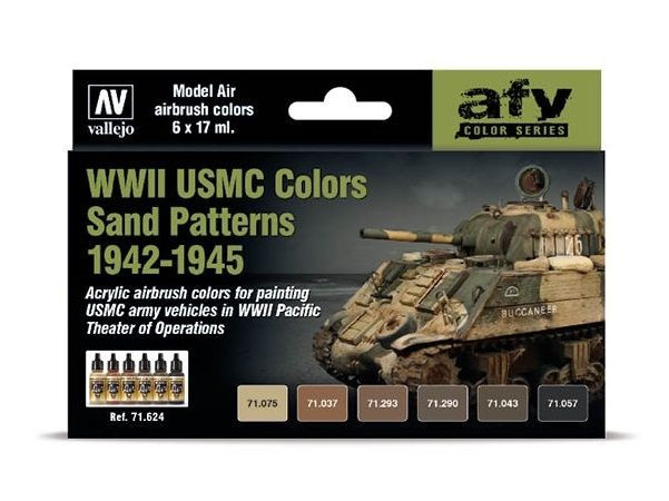 Краски Vallejo AFV Color Series, 71.624, Набор защитных цветов Морского ...