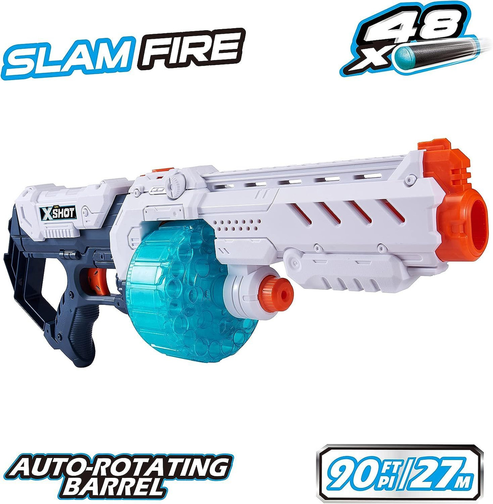 Бластер Zuru X Shot Excel Turbo Fire Foam с 48 дротиками 36270 ...