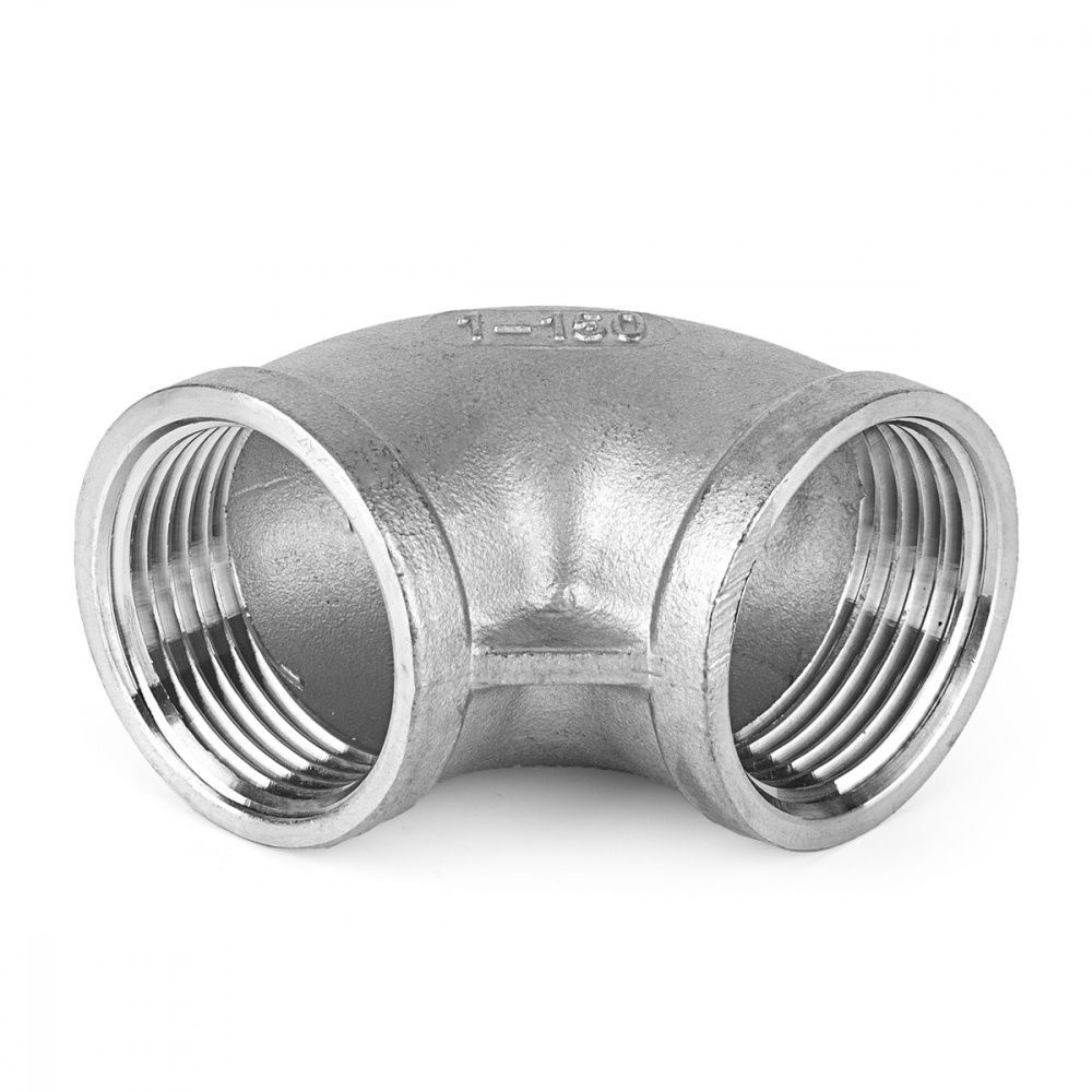 Отвод резьбовой вр/вр нержавеющий, AISI304 DN25 (1"), (CF8), PN16 ...
