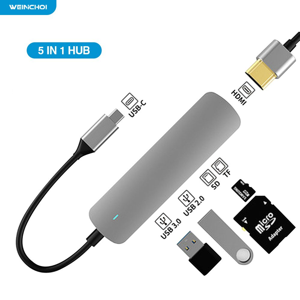 Док станция Usb Type C Hub Hdmi совместимый адаптер Otg Vga Rj45 Lan