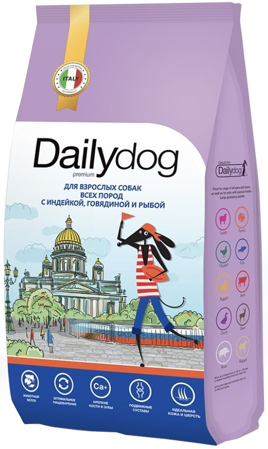 Корм Dailydog Casual Line для собак, с индейкой, говядиной и рыбой, 20 ...