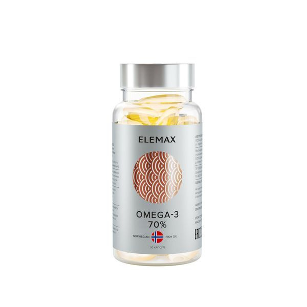 ELEMAX Омега-3 жирные кислоты высокой концентрации Экстра д/взрослых и детей с 3-х лет капс.1620 ...