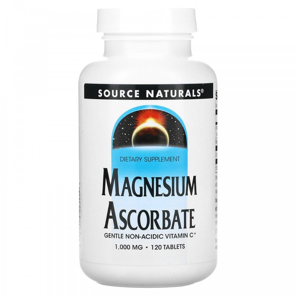 Source Naturals, Магния аскорбат, 1000 мг, 120 таблеток - купить с ...