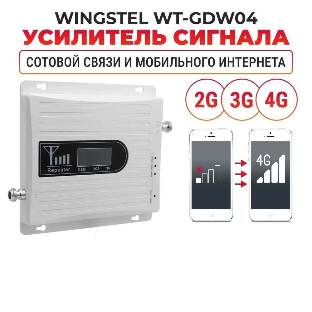 Комплект усиления мобильной связи и интернета 4G Репитер для дома дачи ...