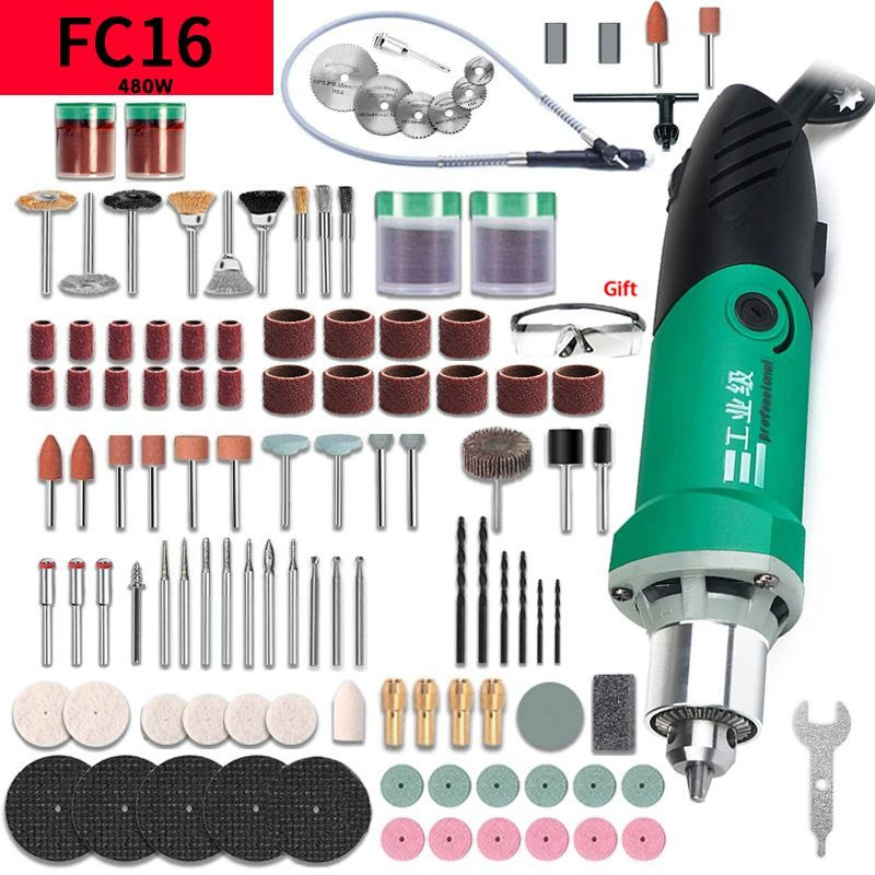 высокой мощности гравер электрический FOCSE,480 Вт 6 - позиционная переменная скорость+Комплект ...
