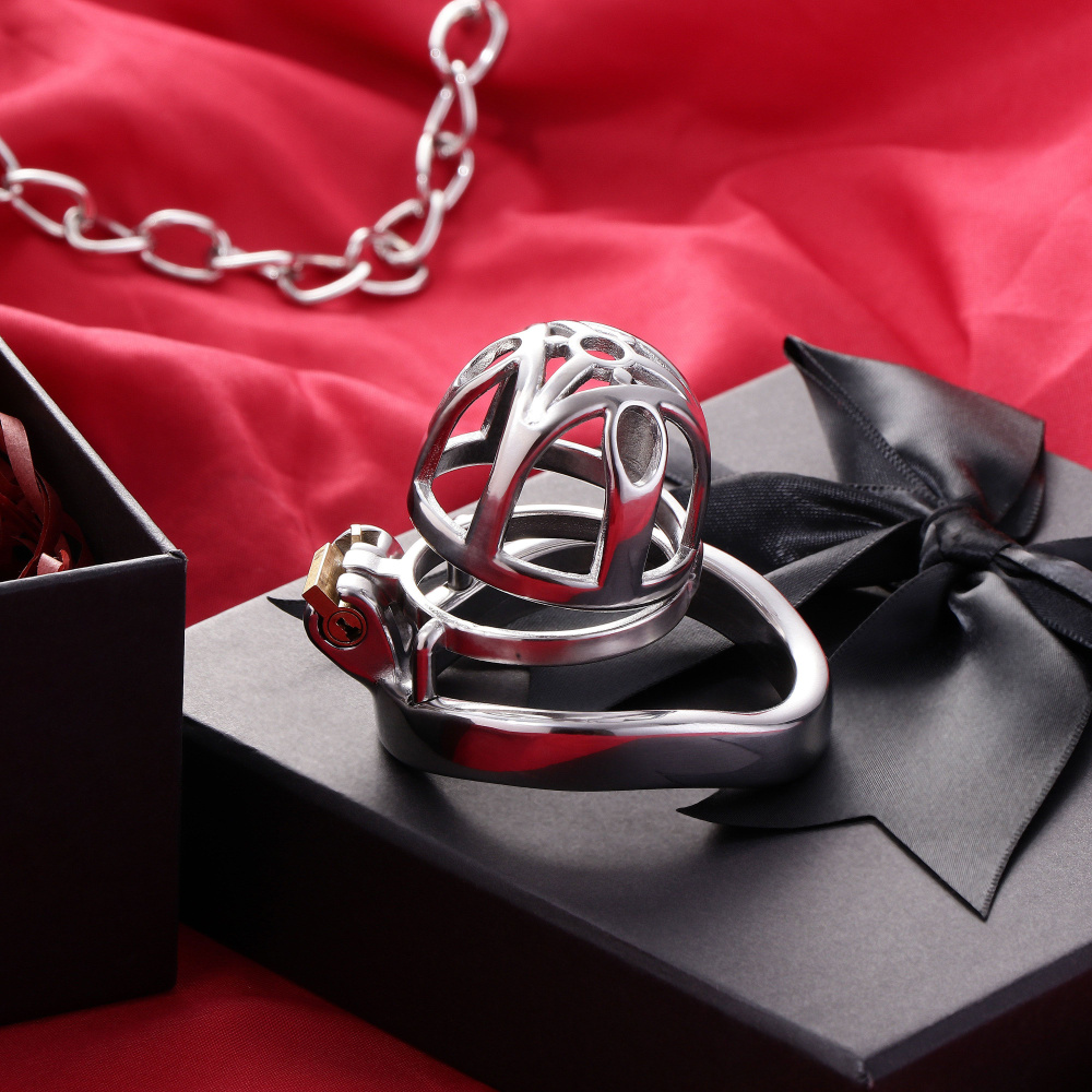 FRRK мужское устройство верности металлическая клетка для пениса из нержавеющей стали Кольца для ...