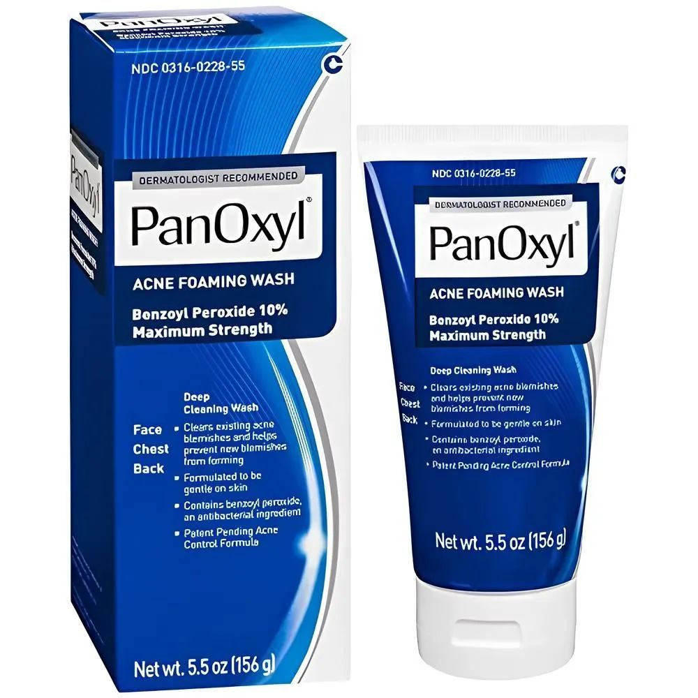 PanOxyl Acne Foaming Wash Максимальная концентрация пероксида бензоила ...