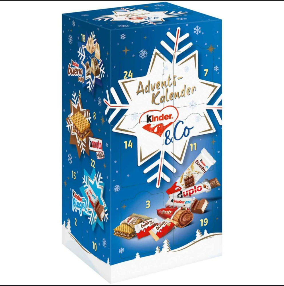 Новогодний подарок, набор Kinder Mix Choco&Friends Адвент-календарь ...