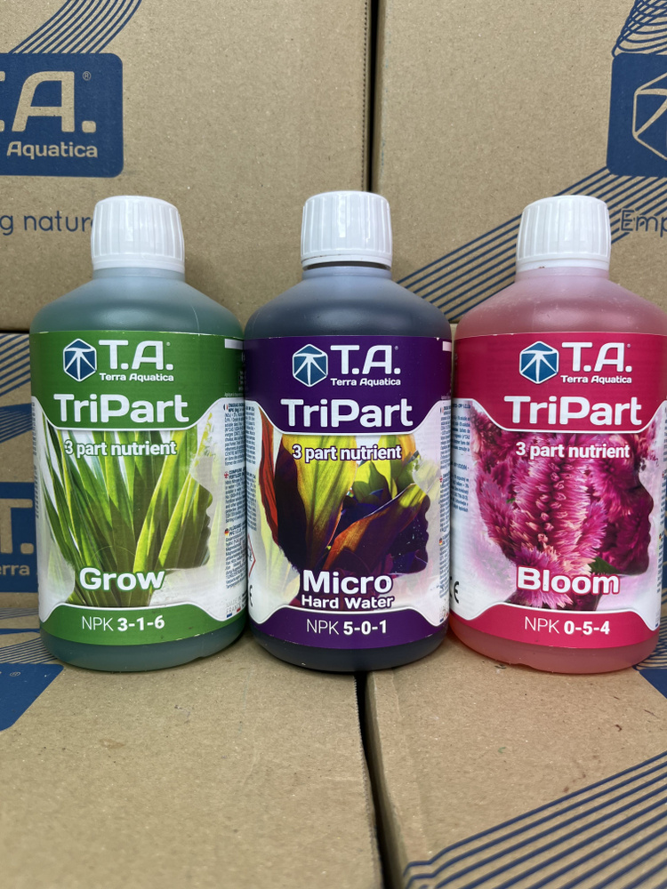 Комплект удобрений Flora Series HW GHE (Tripart Terra Aquatica Grow+Micro+Bloom) 3x0,5 л ...