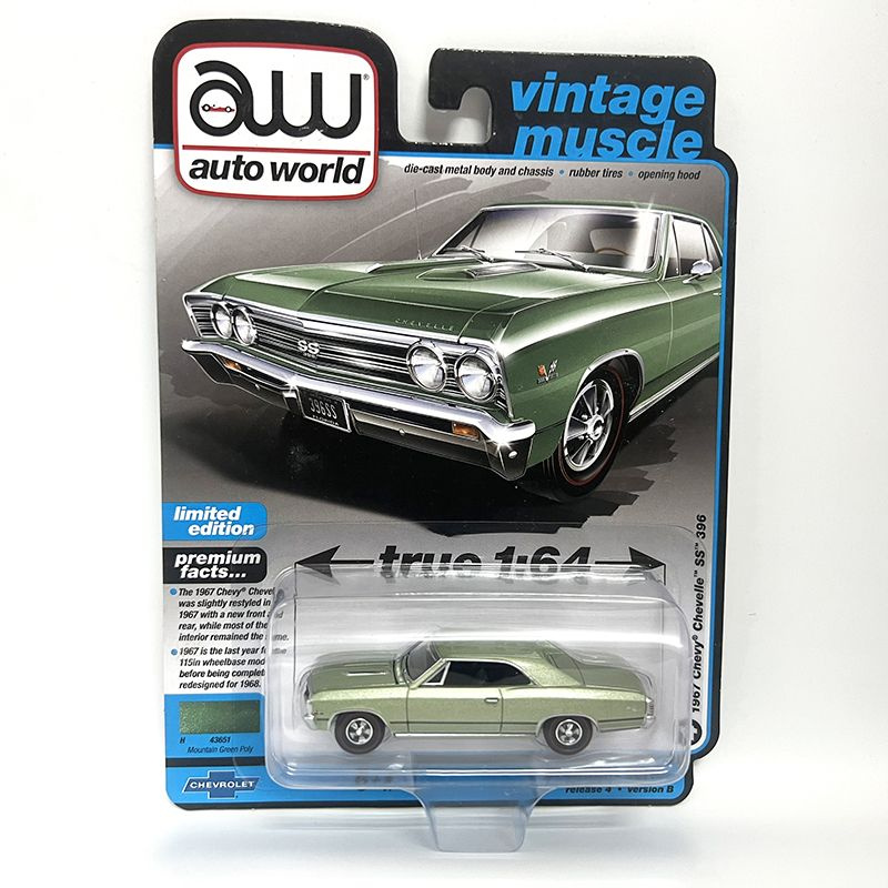 Машинка Auto World 1/64 AW 4-1967 Chevy Chevelle ss 396 Vintage Muscle ...