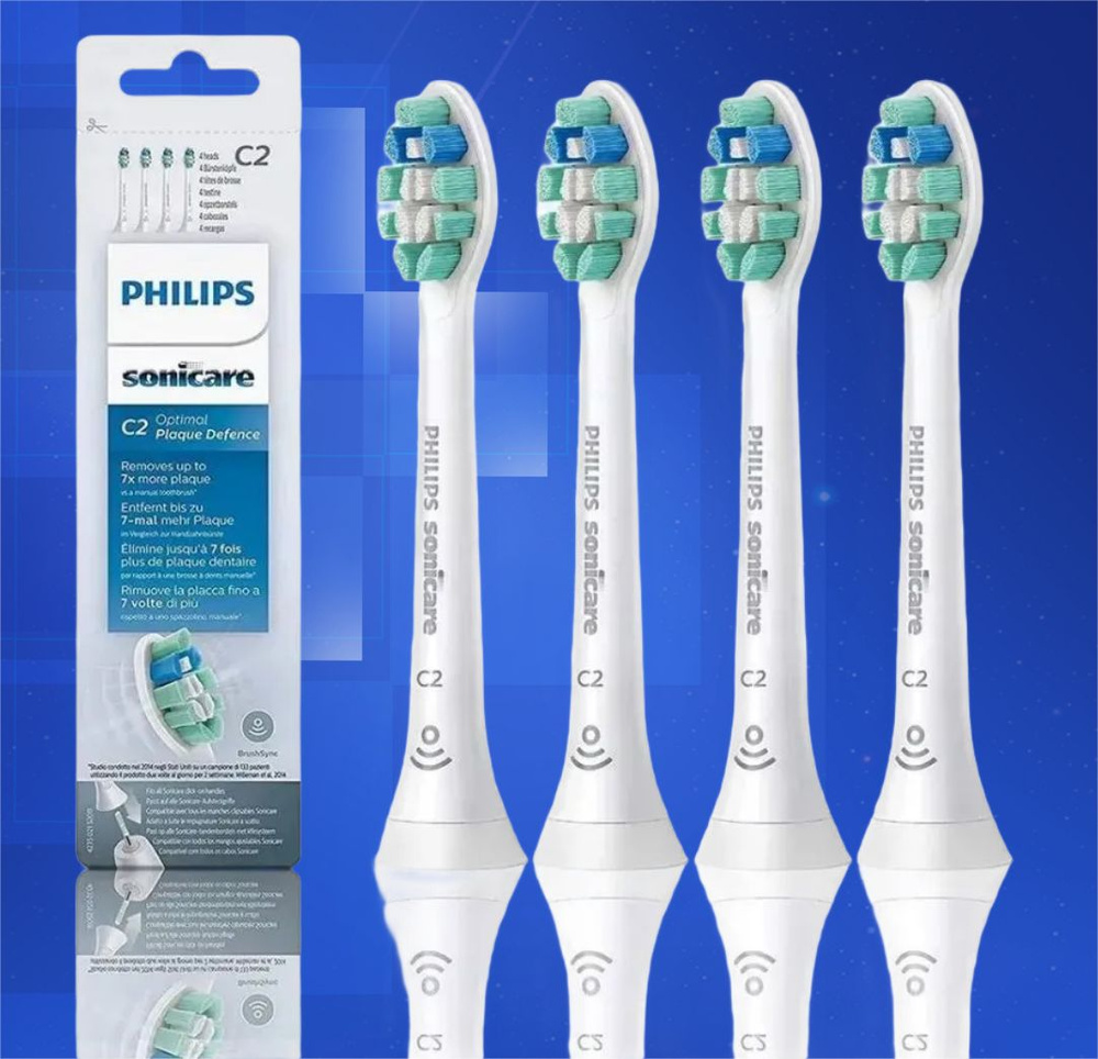 Оригинальные сменные насадки для зубных щеток C2, HX9023/65, philips ...