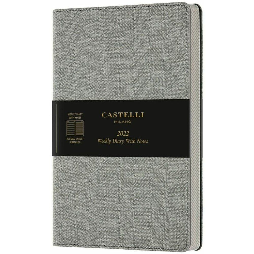 Блокнот Castelli Milano "Harris Oyster Grey", А5, 96 листов, клетка ...