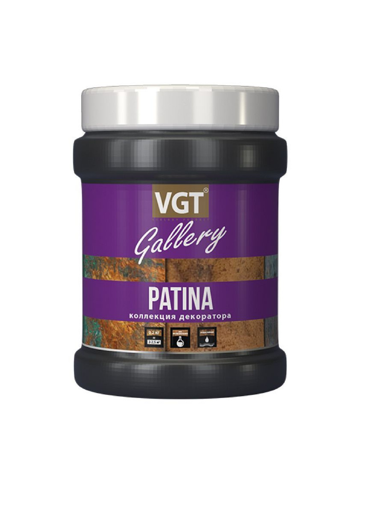 Состав лессирующий VGT Gallery матовый с эффектом чернения PATINA ...