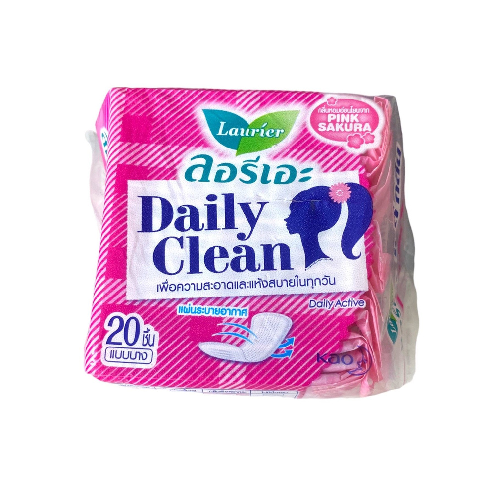 LAURIER Ежедневные гигиенические прокладки Daily Clean Pink Sakura ...