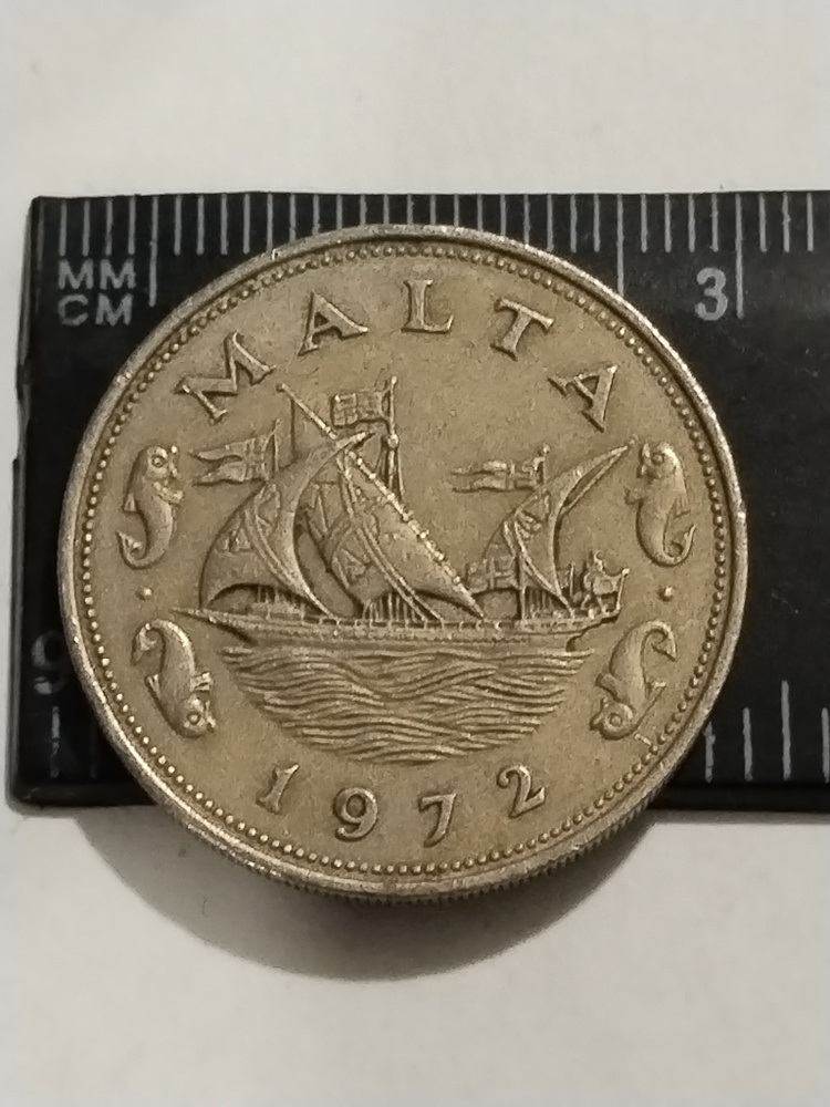 Мальта 10 центов 1972. Дельфины/ корабль. Из обращения. - купить в интернет-магазине OZON с ...