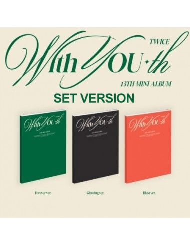 CD Альбомы- JYP Shop Gift SET TWICE 13th Mini Album - With YOU-th (SET Ver.) 3CD + 3Poster ...