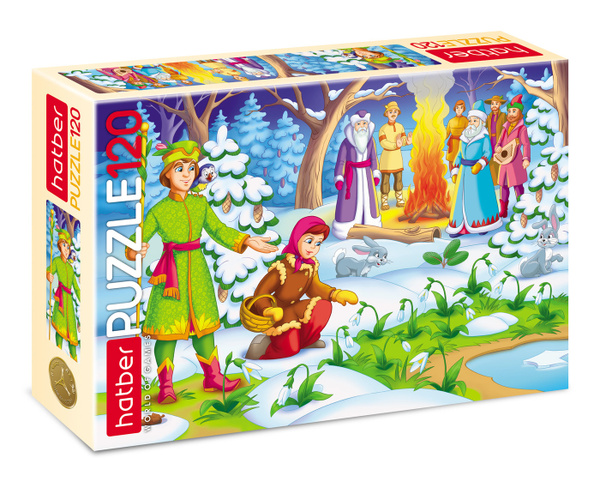 Пазлы Hatber "Зимняя сказка" 120 элементов, формат А5 купить на OZON по низкой цене (157565975)