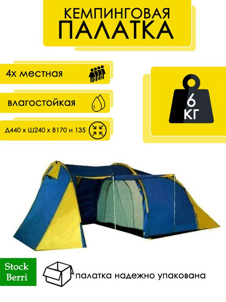 Палатка для рыбалки 4-местная LANYU большая купить c доставкой на OZON по низкой цене (848005189)