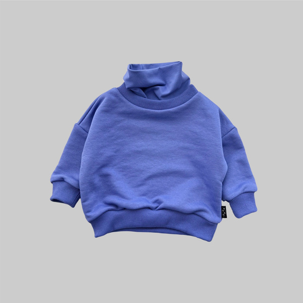 Свитшот Девочки, Мальчики Dada•Moccs Манжеты, Воротник фиолетовый Футер трехнитка, размер 28 ...