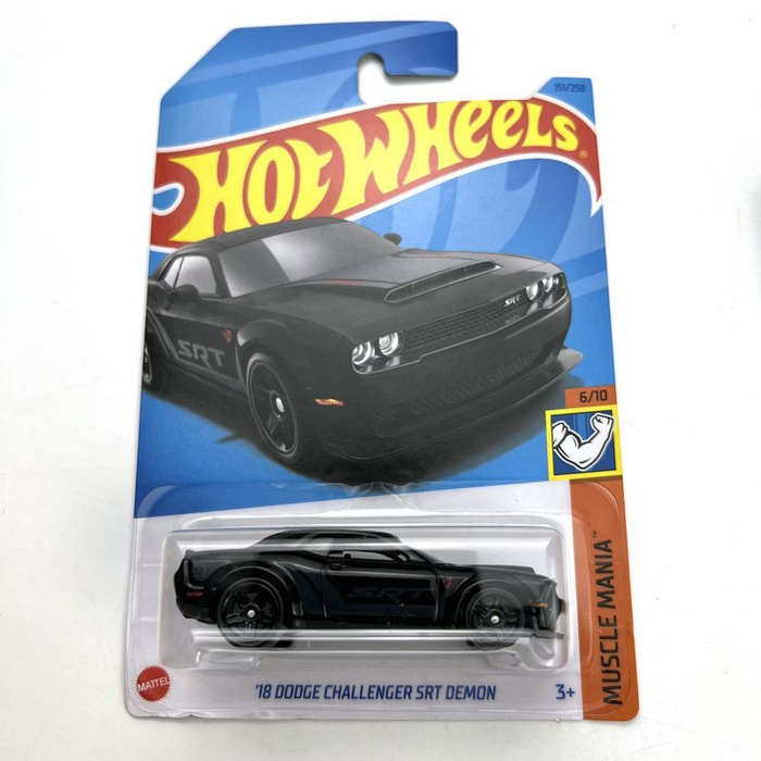 Машинка Hot Wheels коллекционная 2023 18 Dodge Challenger Srt Demon