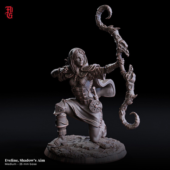 Миниатюра D&D "Эвелин, Цель Тени" 32 мм (DnD, Dungeons & Dragons, ДнД ...