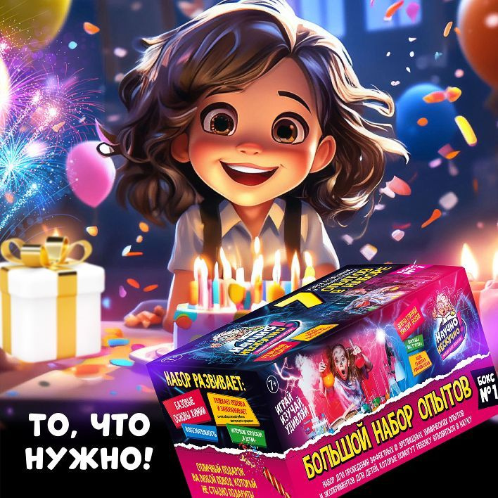 Большой набор для творчества - опыты и эксперименты для детей, 10 в 1 ...