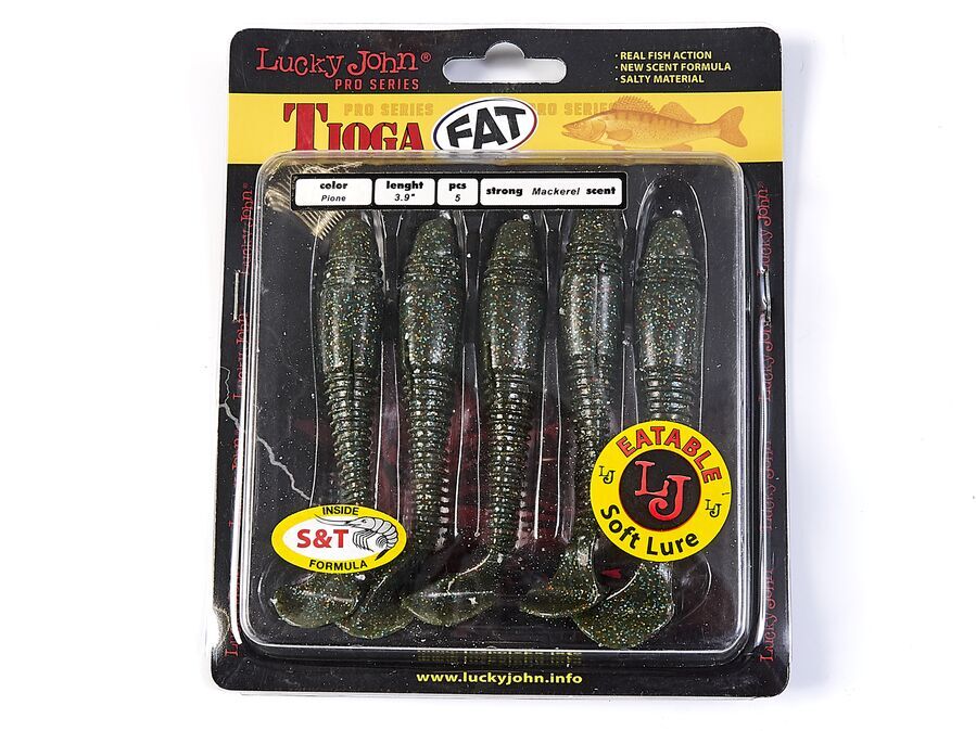 Виброхвост для рыбалки Lucky John Pro Series TIOGA FAT 3.9in/ 10.00см ...