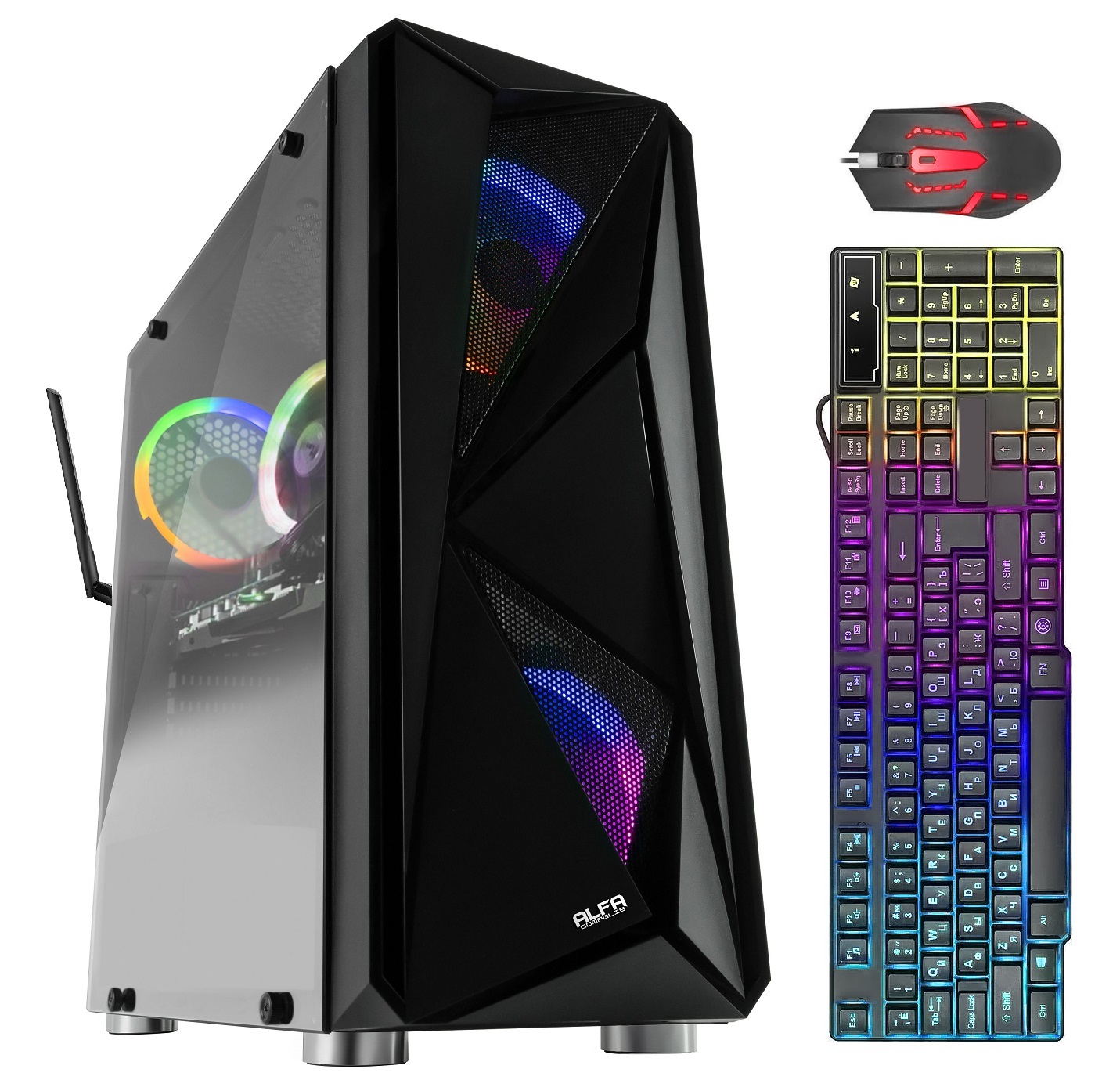 Системный блок (Intel Core i5-10400F, RAM 16 ГБ, SSD 120 ГБ, HDD 500 ГБ ...