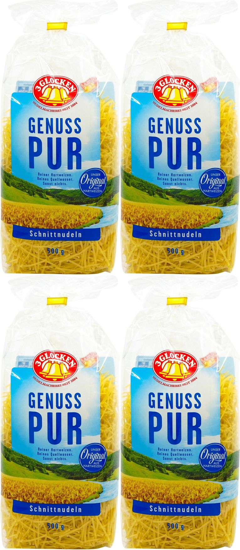 Макаронные изделия 3 Glocken Genuss Pur Schnittnudeln Лапша, комплект ...
