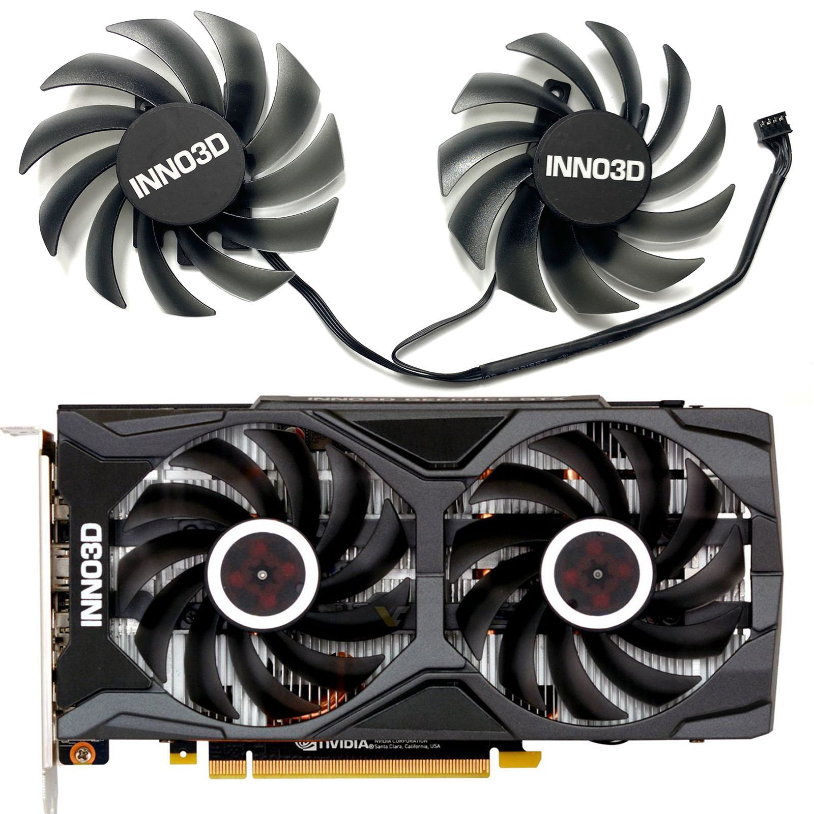 75 мм охлаждающий вентилятор MyPads для графической карты INNO3D P106 ...