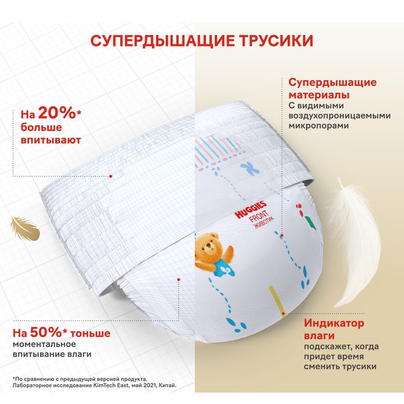 Подгузники трусики Huggies Elite Soft 4 L размер детские, 9-14 кг, 76 ...