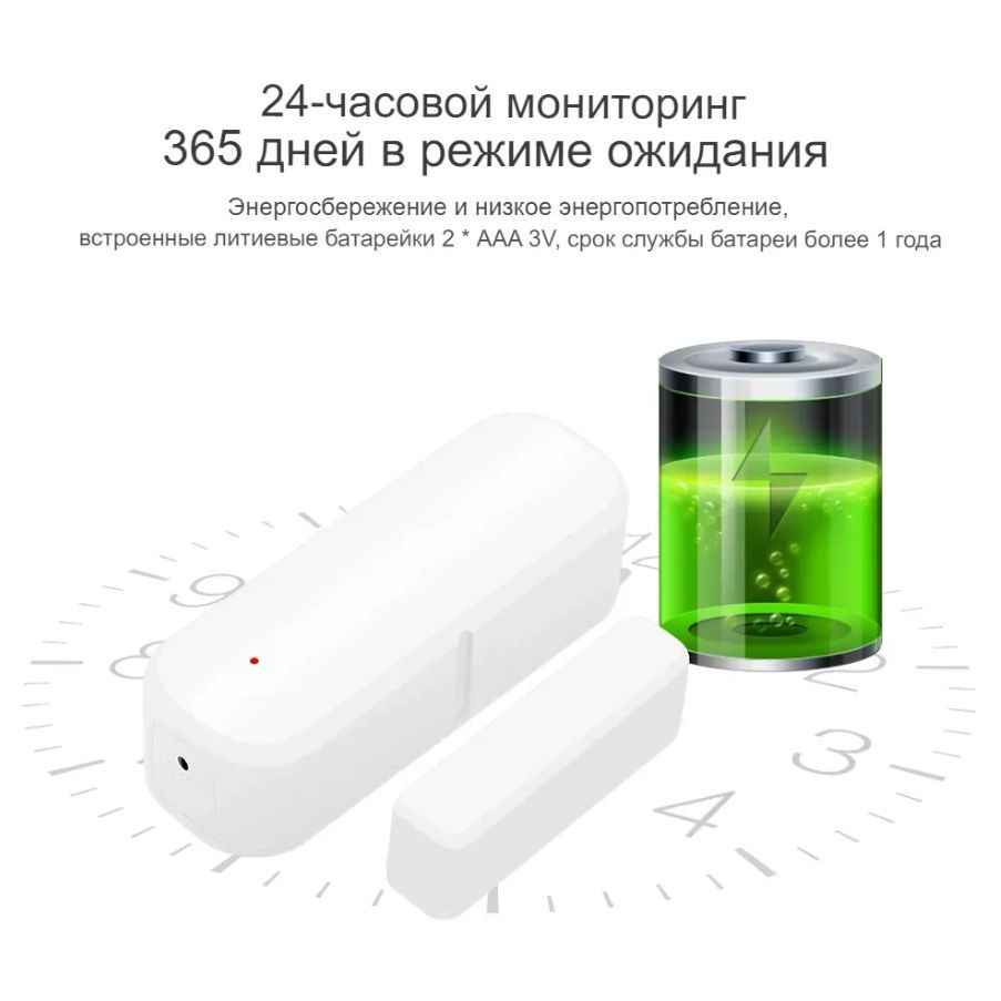 Умный беспроводной WiFi датчик открывания двери и окна Terem Тechno с ...