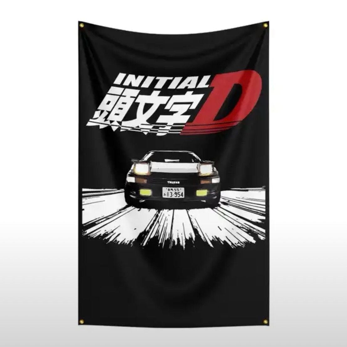 Флаг плакат баннер JDM Initial D AE86 InitialD купить на OZON по низкой ...