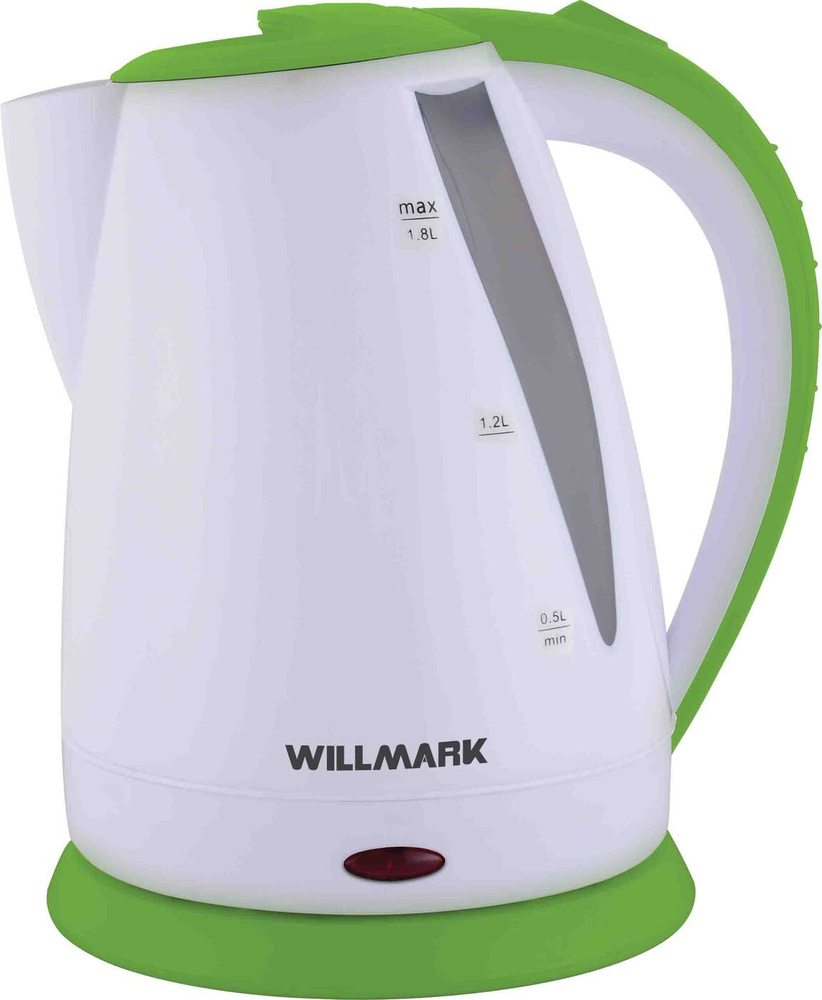 Электрический чайник WILLMARK WEK-1810PL, белый, зеленый купить на OZON по низкой цене (202348618)