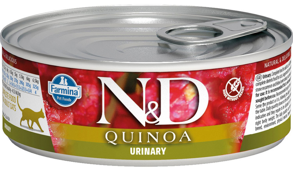 Консервы FARMINA CAT N&D QUINOA URINARY беззерновые для взрослых кошек ...