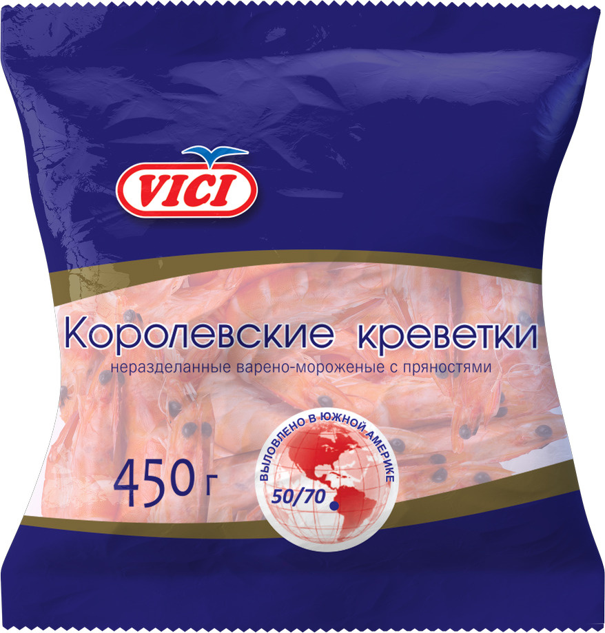 Креветки Королевские неочищ 450 г, 50/70 в/м VICI купить на OZON по низкой цене (357311905)