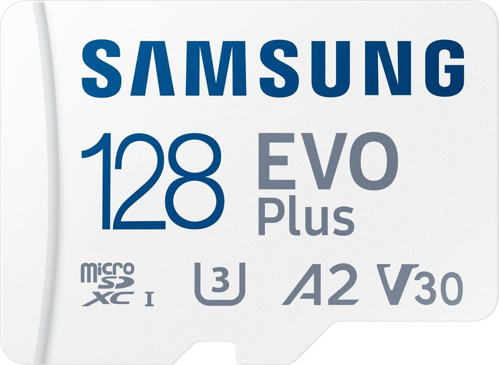 Samsung 128 ГБ Карта памяти microSDXC EVO Plus (MB-MC128KA/CN), UHS-I ...