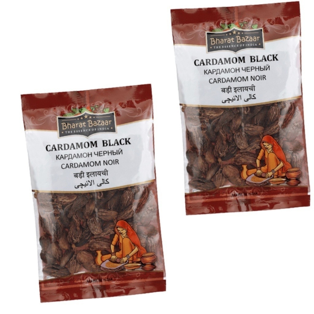 Кардамон Чёрный BHARAT BAZAAR Cardamom Blak (2шт. по 50гр.),India ...