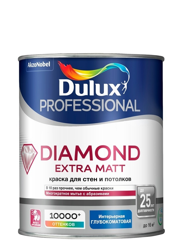Краска DULUX Diamond Extra Matt BW - купить в интернет-магазине OZON по ...