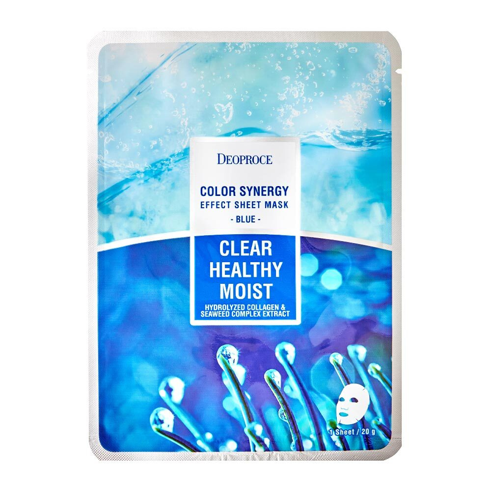 DEOPROCE COLOR SYNERGY EFFECT SHEET MASK BLUE / Тканевая маска для лица ...
