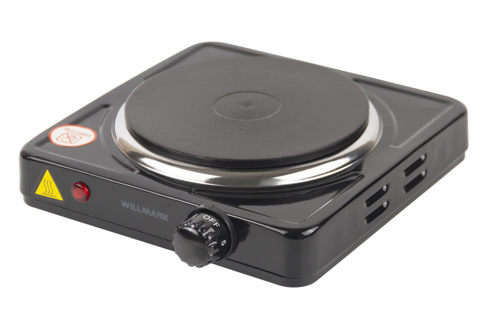 Электрическая настольная плита WILLMARK НS-111, черный - купить с доставкой по выгодным ценам в ...