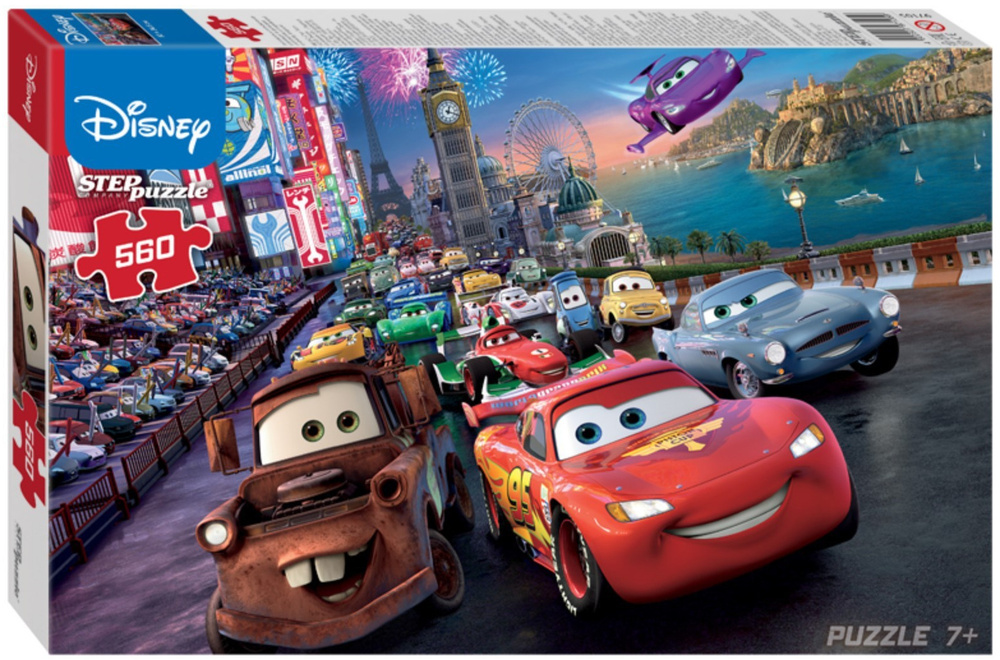 Детский пазл "Тачки - 4", игра-головоломка паззл для детей, Step Puzzle, 560 деталей - купить с ...