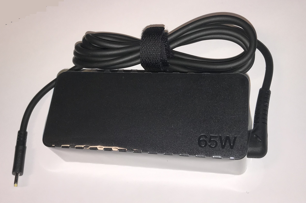 Lenovo Блок питания для ноутбука Lenovo, 65 Вт, USB тип C (разъем ...