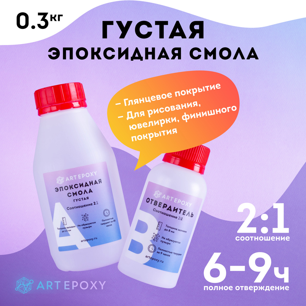 Эпоксидная смола для творчества (густая) для рисования картин (Resin ...