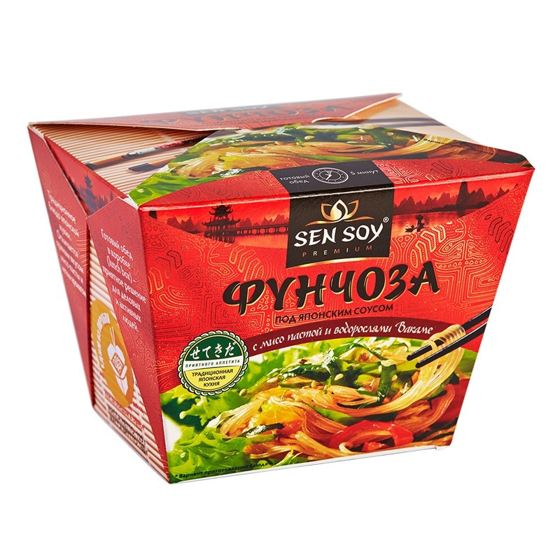 Лапша Sen Soy Фунчоза под японским соусом с мисо-пастой и водорослями вакаме 125 г - купить с ...