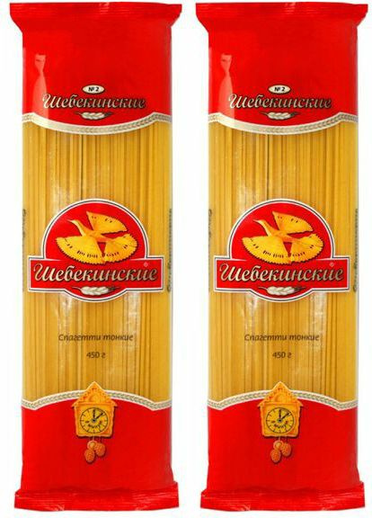Макаронные изделия Шебекинские Спагетти тонкие, комплект: 2 упаковки по ...